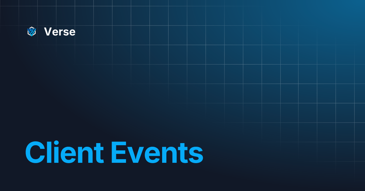 Client Events | Verse