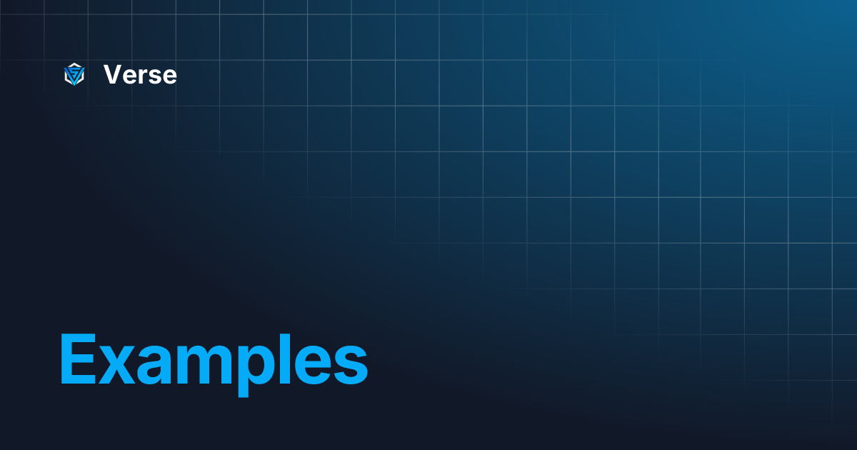 Examples | Verse